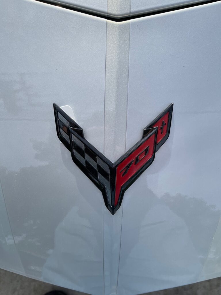 F Emblem, Front Frunk 70th Anniversary Carbon Flash Badge — American ...